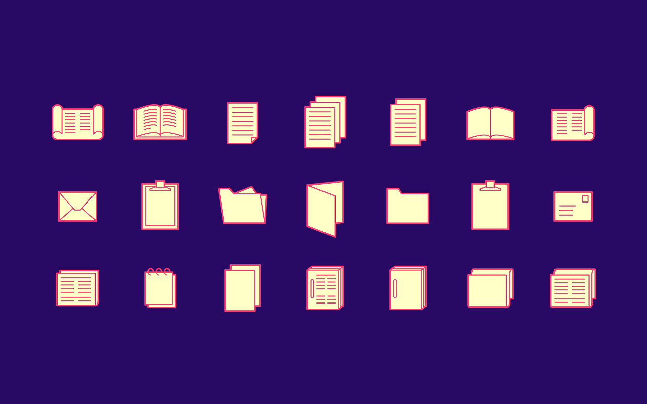 The Disclosure Dingbats - specimen of the dingbat characters